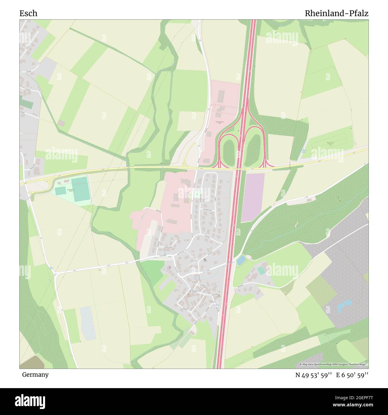 Esch, Deutschland, Rheinland-Pfalz, N 49 53' 59'', E 6 50' 59'', Karte ...