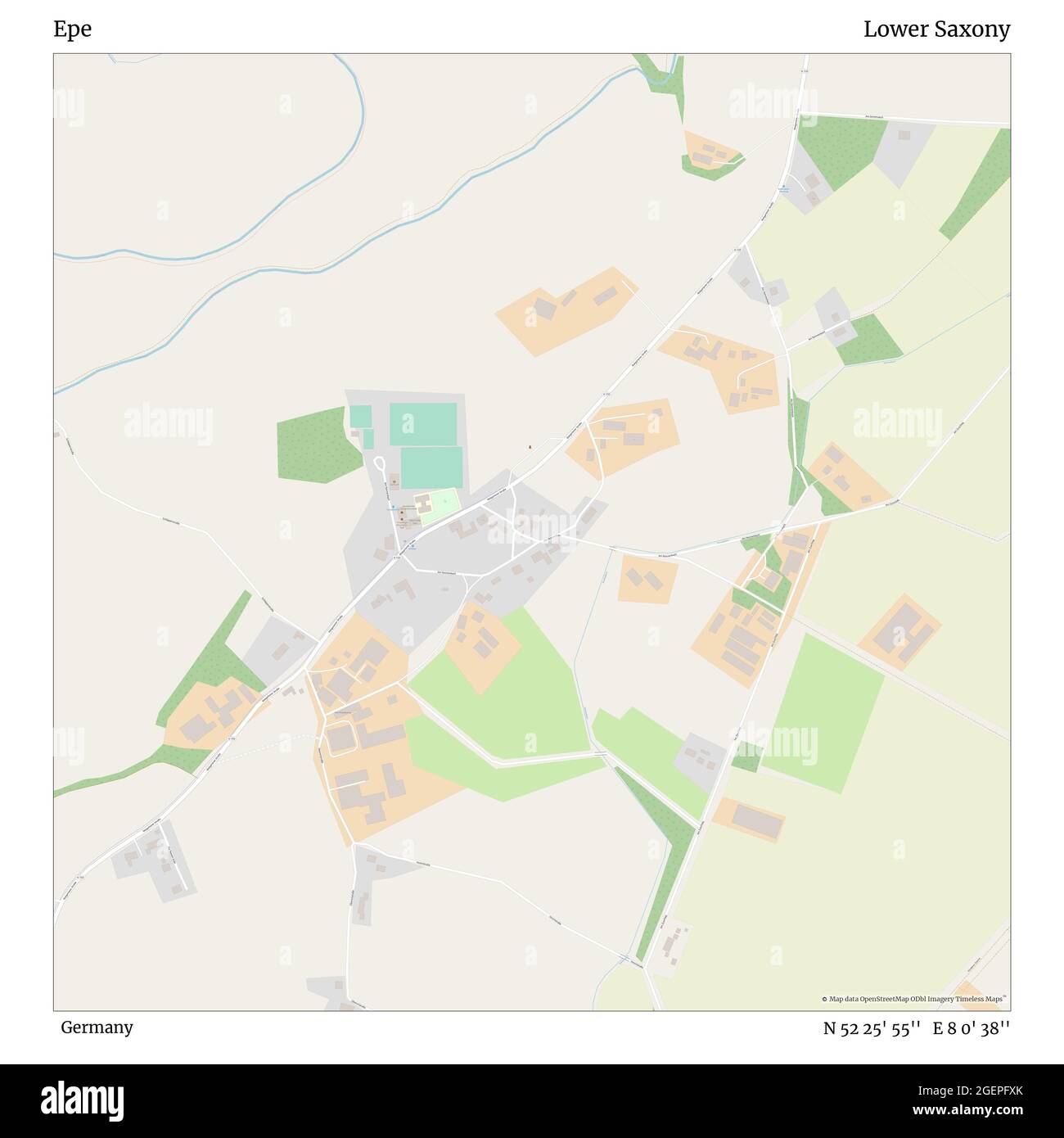 EPE, Deutschland, Niedersachsen, N 52 25' 55'', E 8 0' 38'', Karte ...