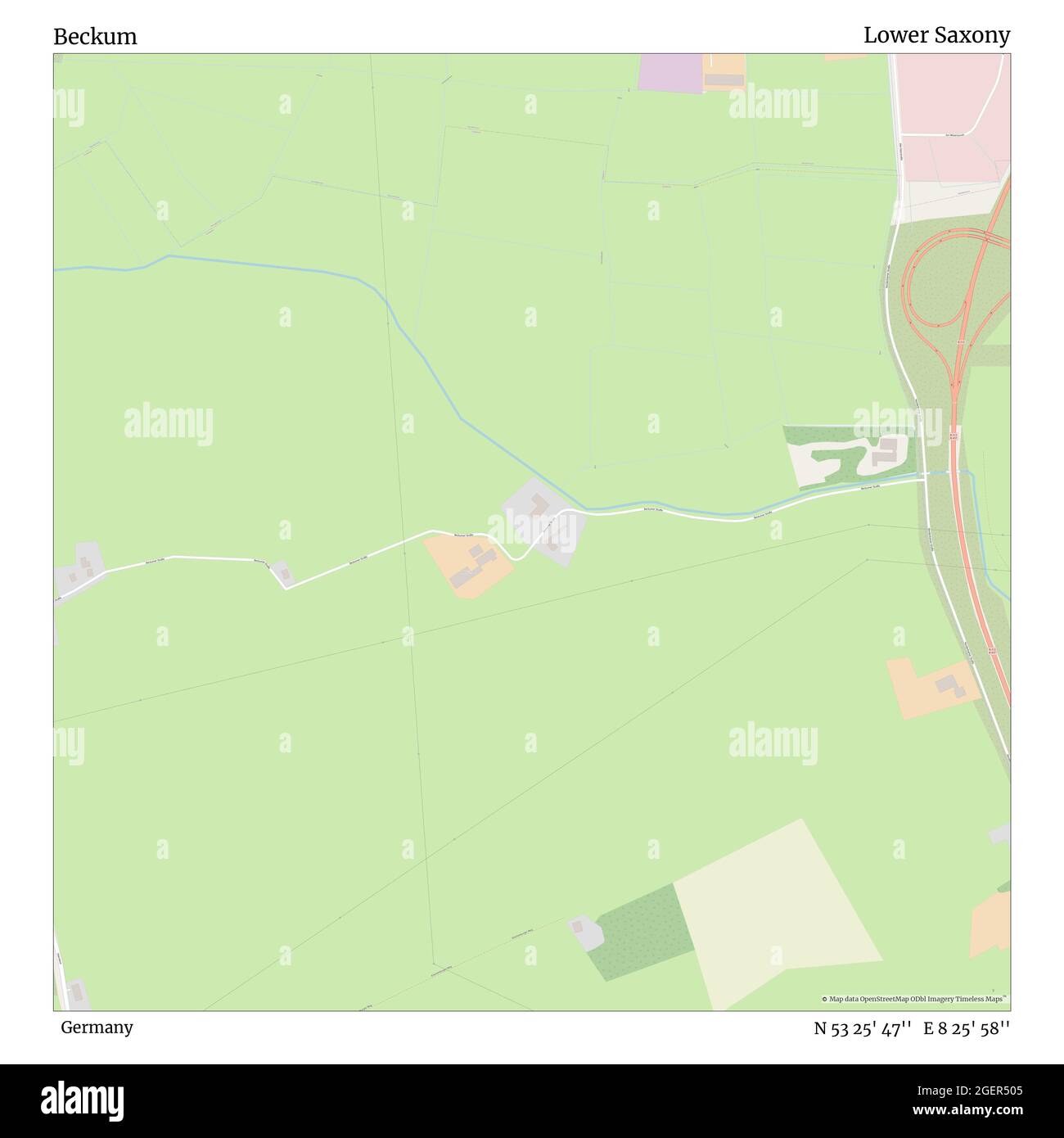 Beckum, Deutschland, Niedersachsen, N 53 25' 47'', E 8 25' 58'', Karte ...
