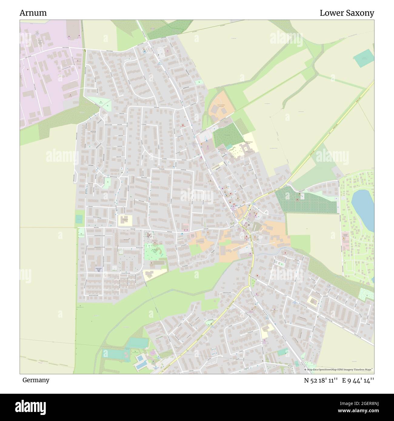 Arnum, Deutschland, Niedersachsen, N 52 18' 11'', E 9 44' 14'', Karte ...