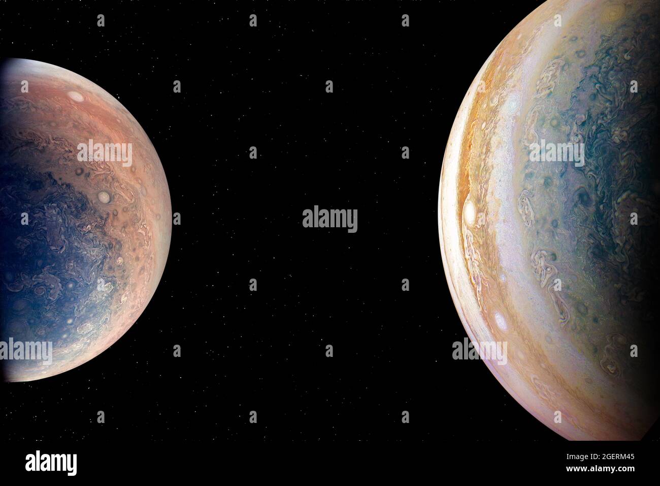 Alien-Planeten im Weltraum. Elemente dieses Bildes, die von der NASA ...