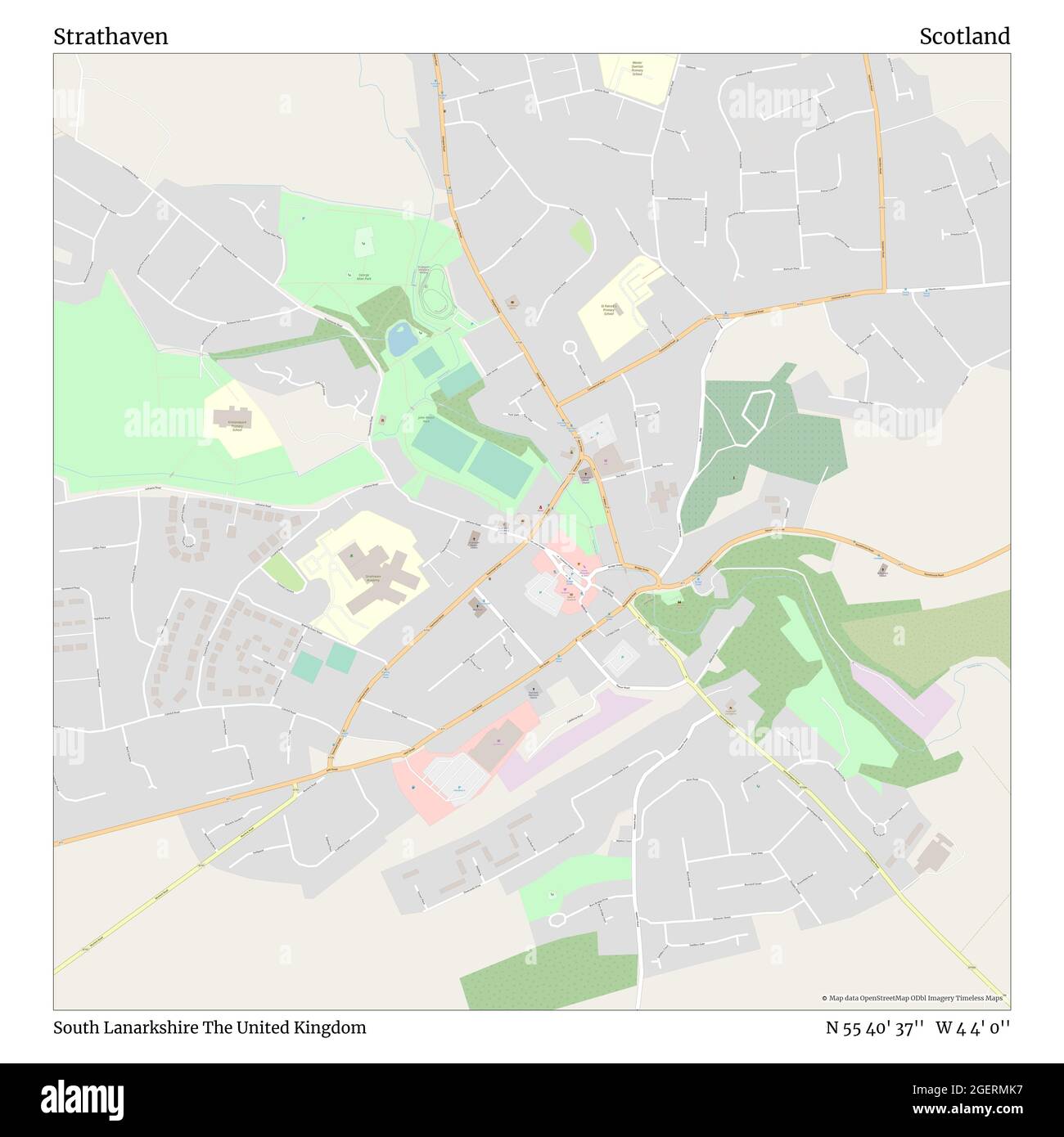 Strathaven, South Lanarkshire, Großbritannien, Schottland, N 55 40' 37 ...