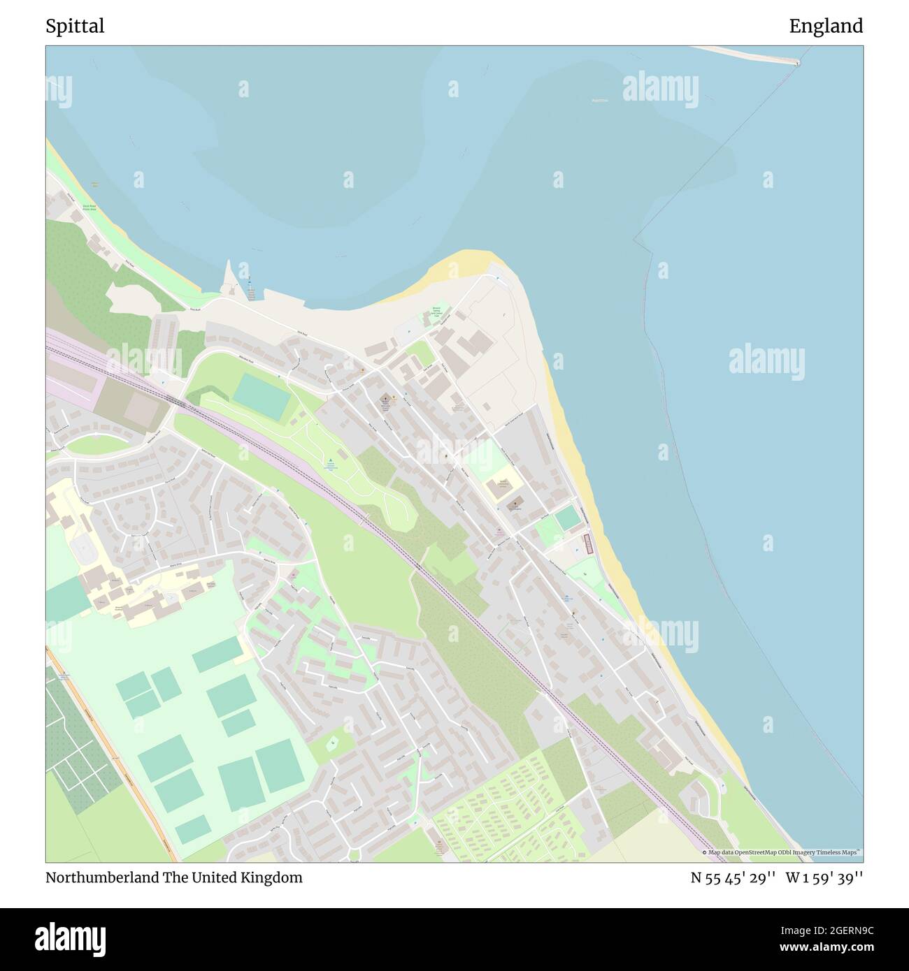 Spittal, Northumberland, Vereinigtes Königreich, England, N 55 45' 29 ...
