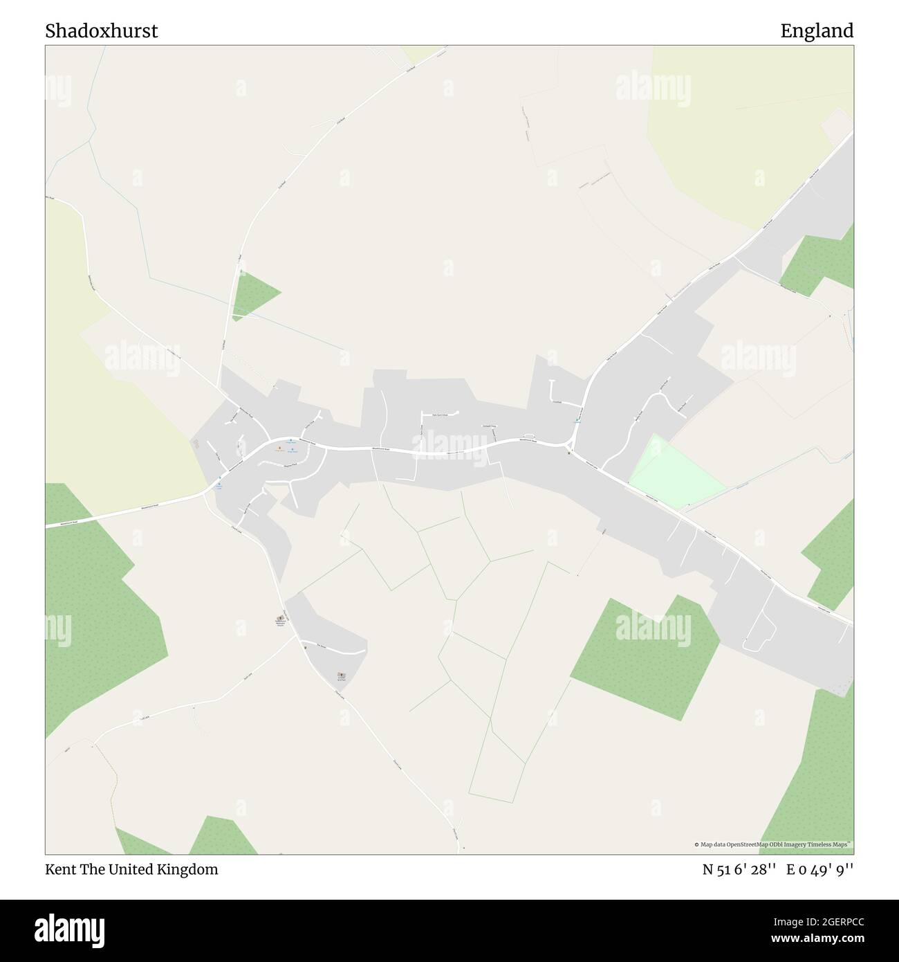 Shadoxhurst, Kent, Vereinigtes Königreich, England, N 51 6' 28'', E 0 ...