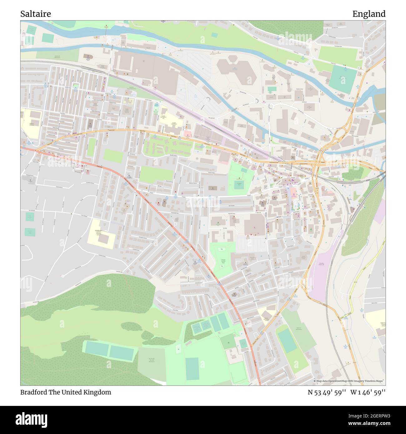 Saltaire, Bradford, Großbritannien, England, N 53 49' 59'', W 1 46' 59 ...