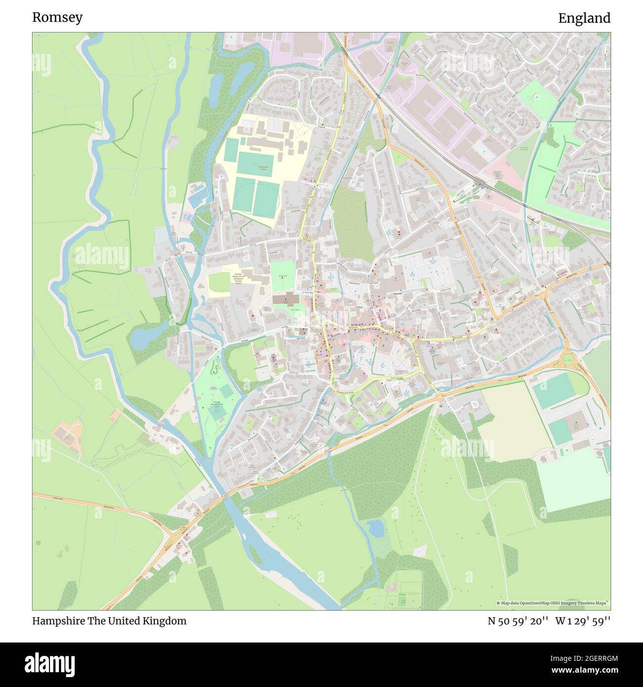 Romsey, Hampshire, Großbritannien, England, N 50 59' 20'', W 1 29' 59 ...