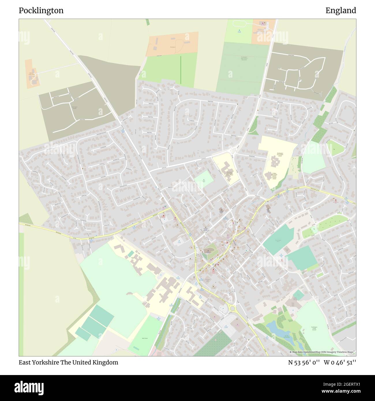 Pocklington, East Yorkshire, Großbritannien, England, N 53 56' 0'', W 0 ...