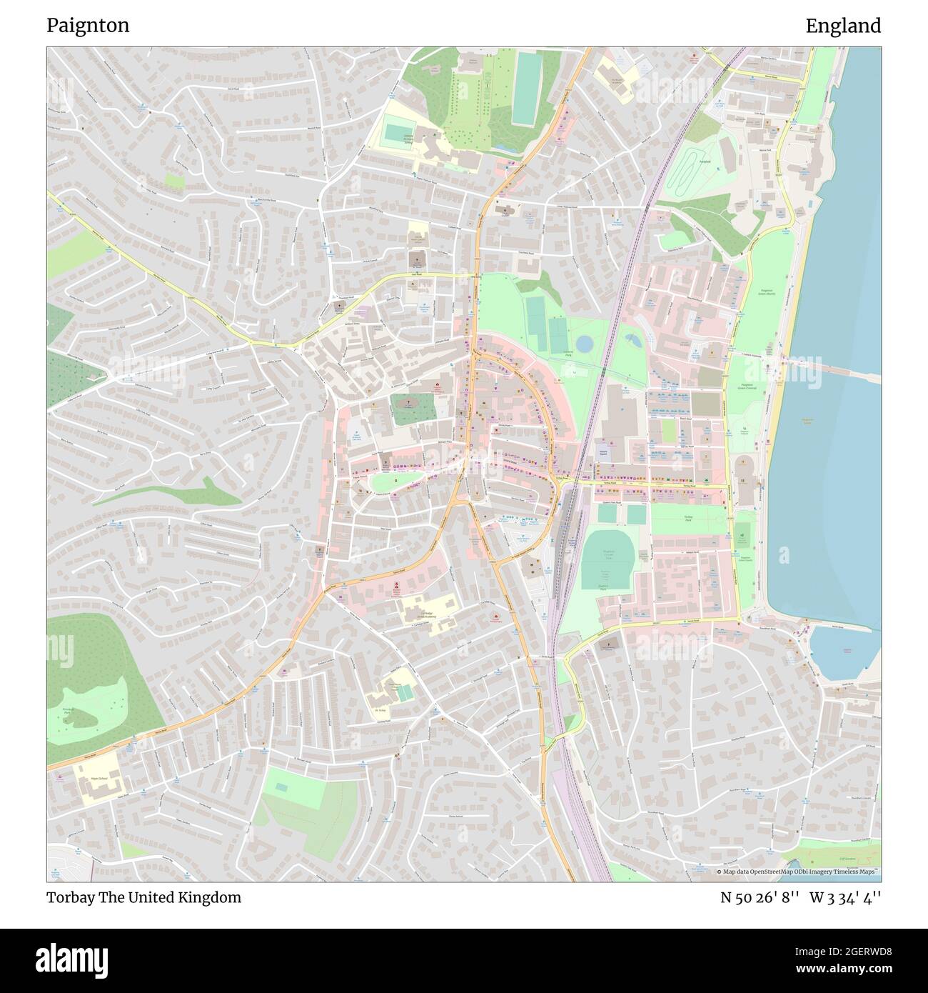 Paignton karte Ausgeschnittene Stockfotos und -bilder - Alamy