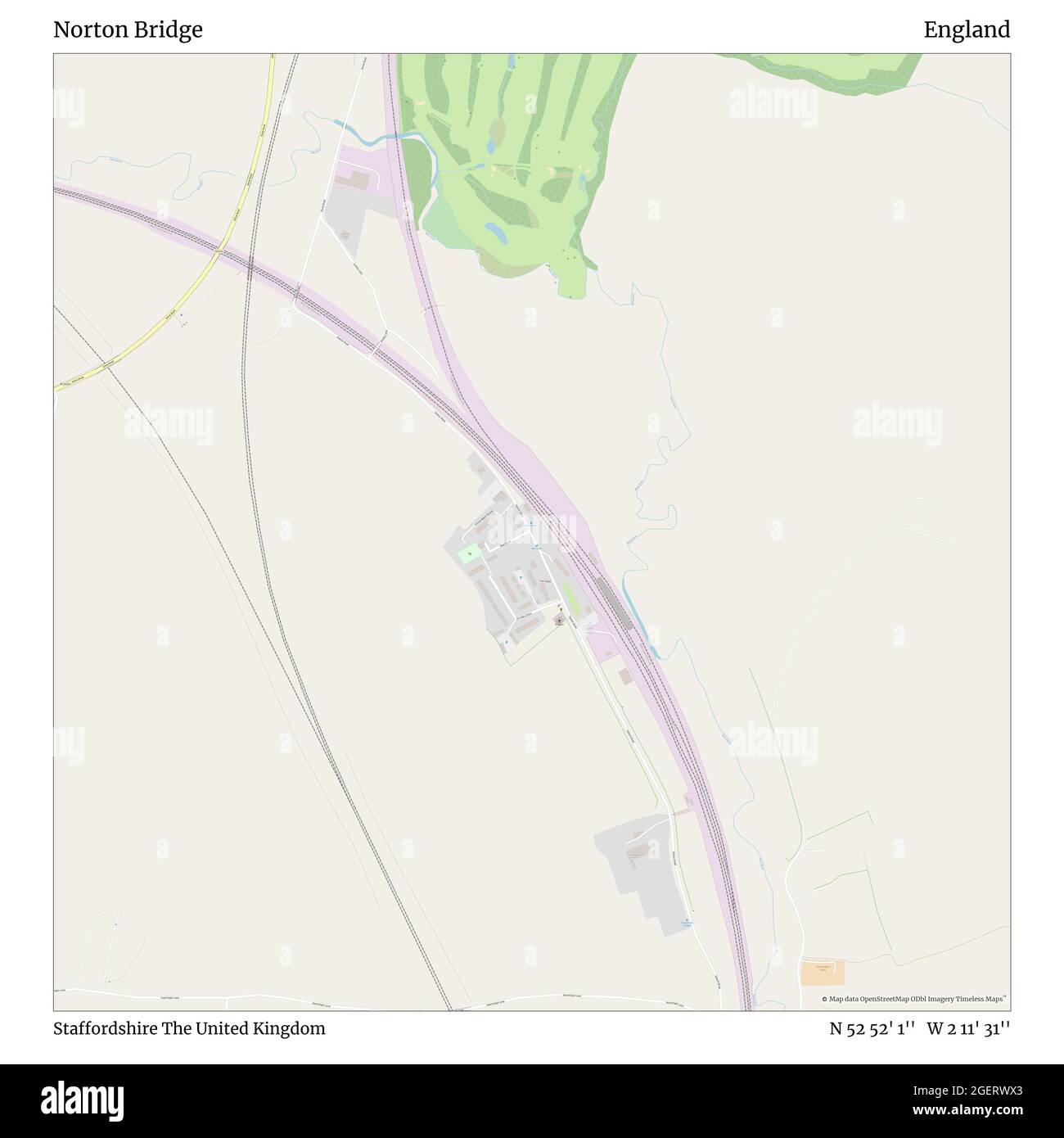 Norton Bridge, Staffordshire, Großbritannien, England, N 52 52' 1'', W ...