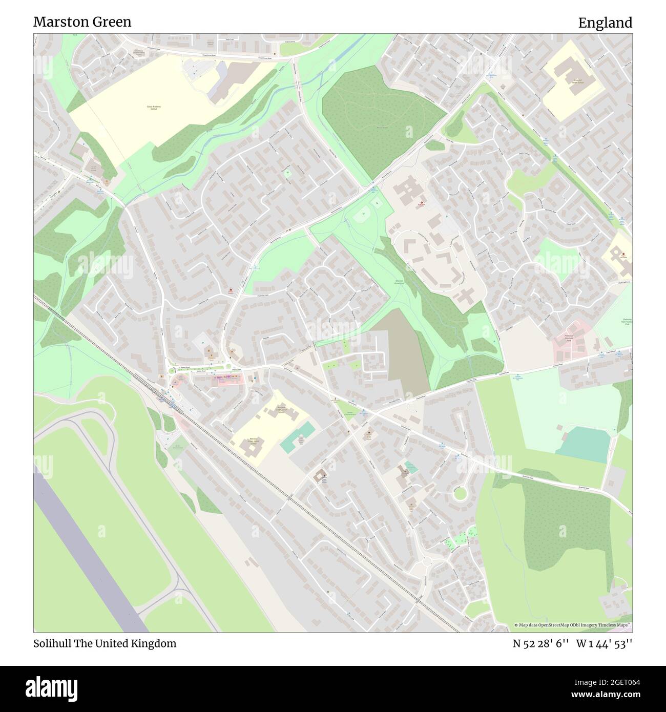Marston Green, Solihull, Großbritannien, England, N 52 28' 6'', W 1 44 ...