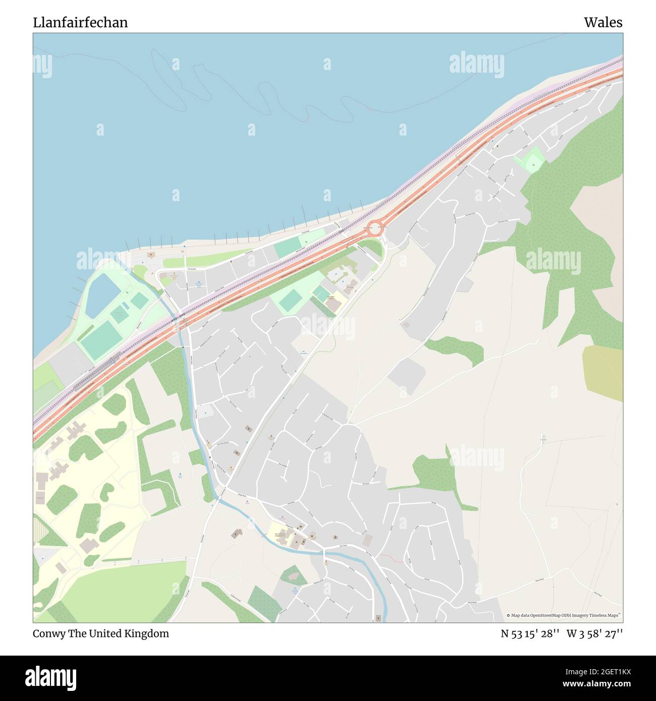 Llanfairfechan, Conwy, Vereinigtes Königreich, Wales, N 53 15' 28'', W ...