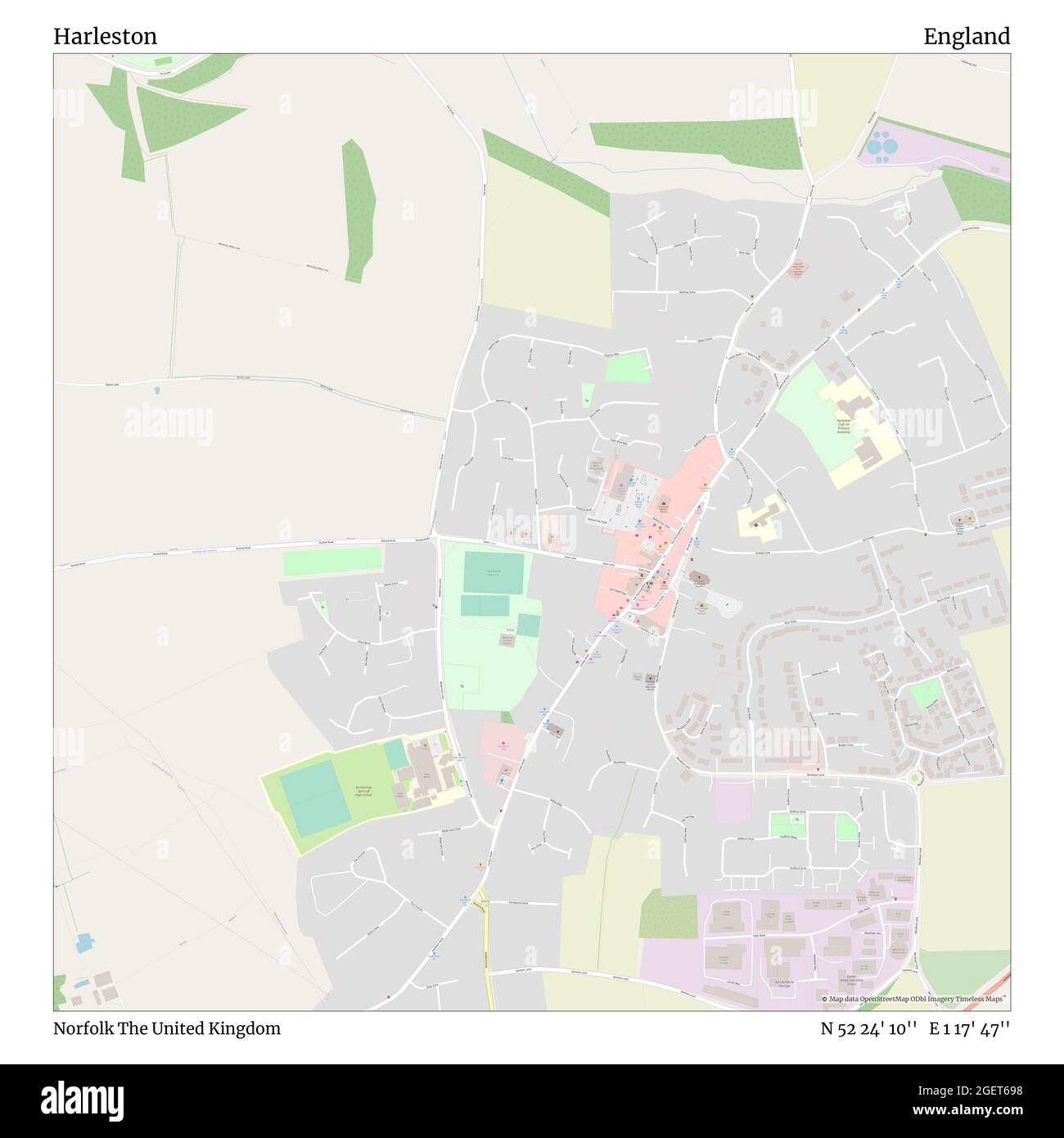 Harleston, Norfolk, Großbritannien, England, N 52 24' 10'', E 1 17' 47 ...