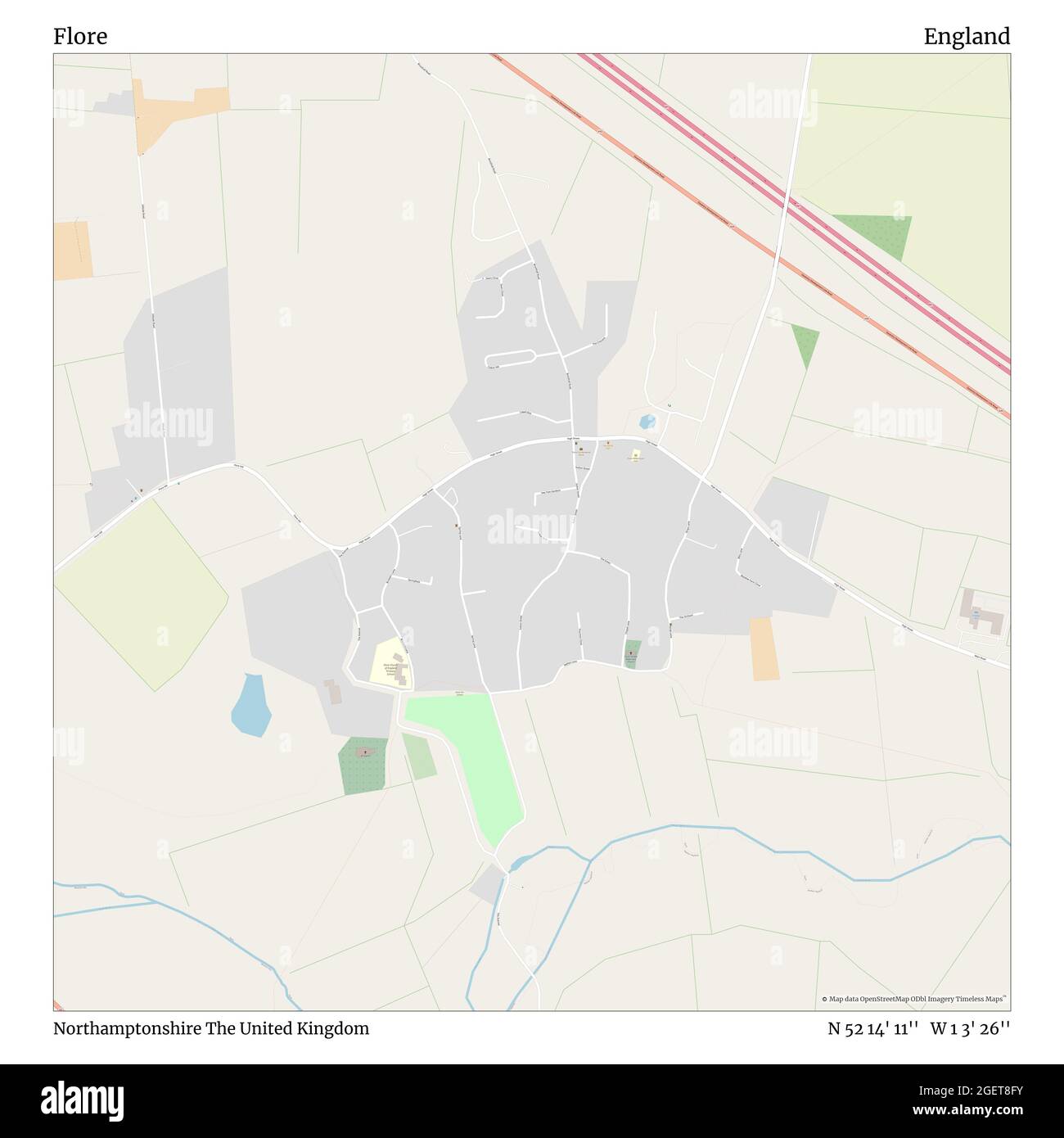 Flore, Northamptonshire, Großbritannien, England, N 52 14' 11'', W 1 3 ...