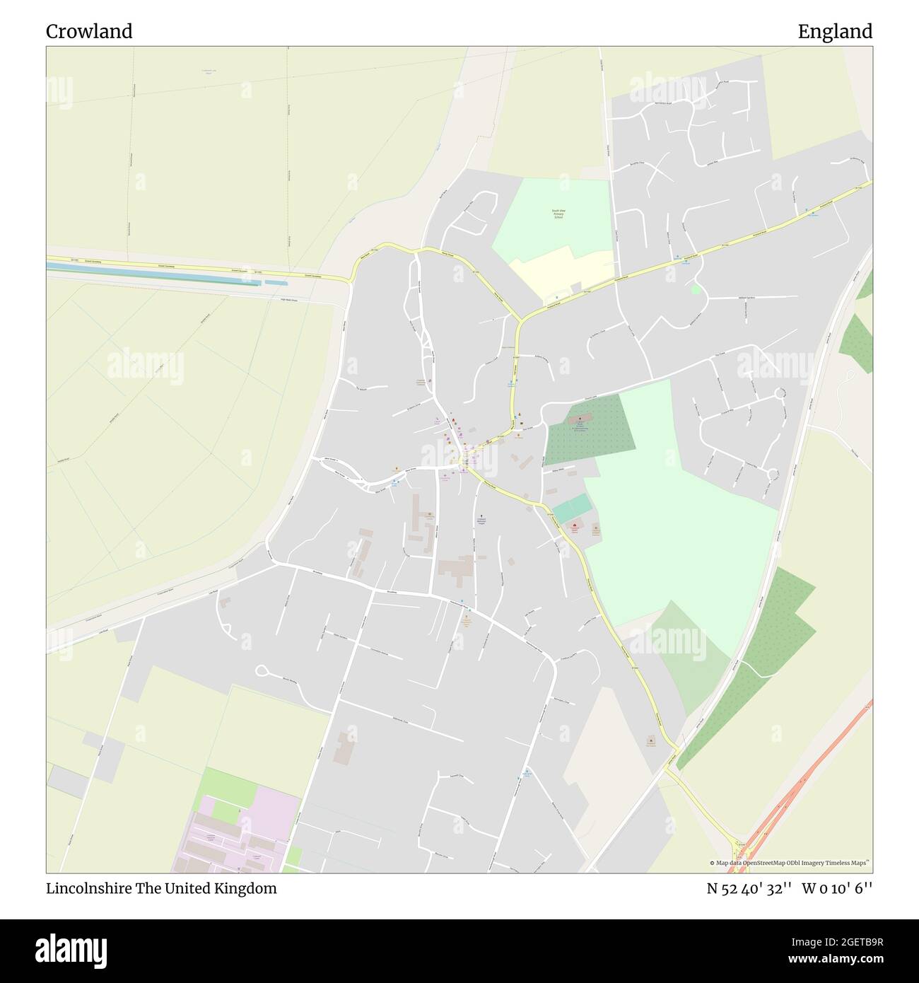 Crowland, Lincolnshire, Großbritannien, England, N 52 40' 32'', W 0 10 ...
