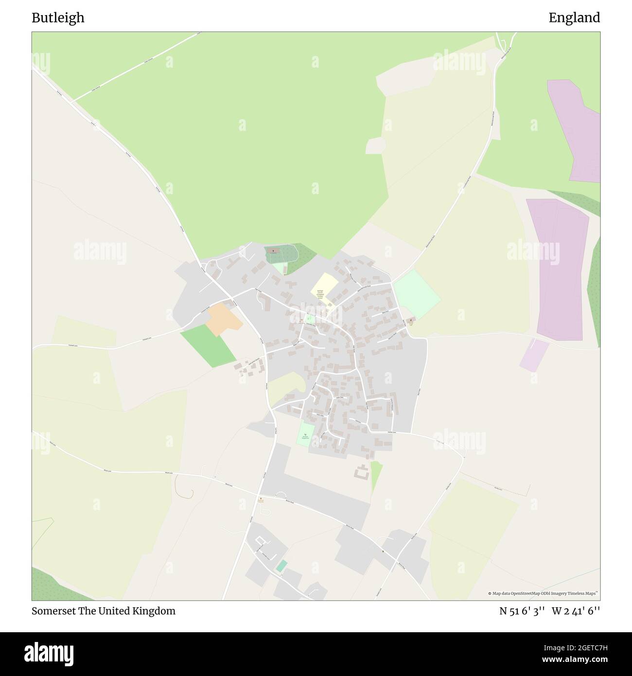 Butleigh, Somerset, Vereinigtes Königreich, England, N 51 6' 3'', W 2 ...