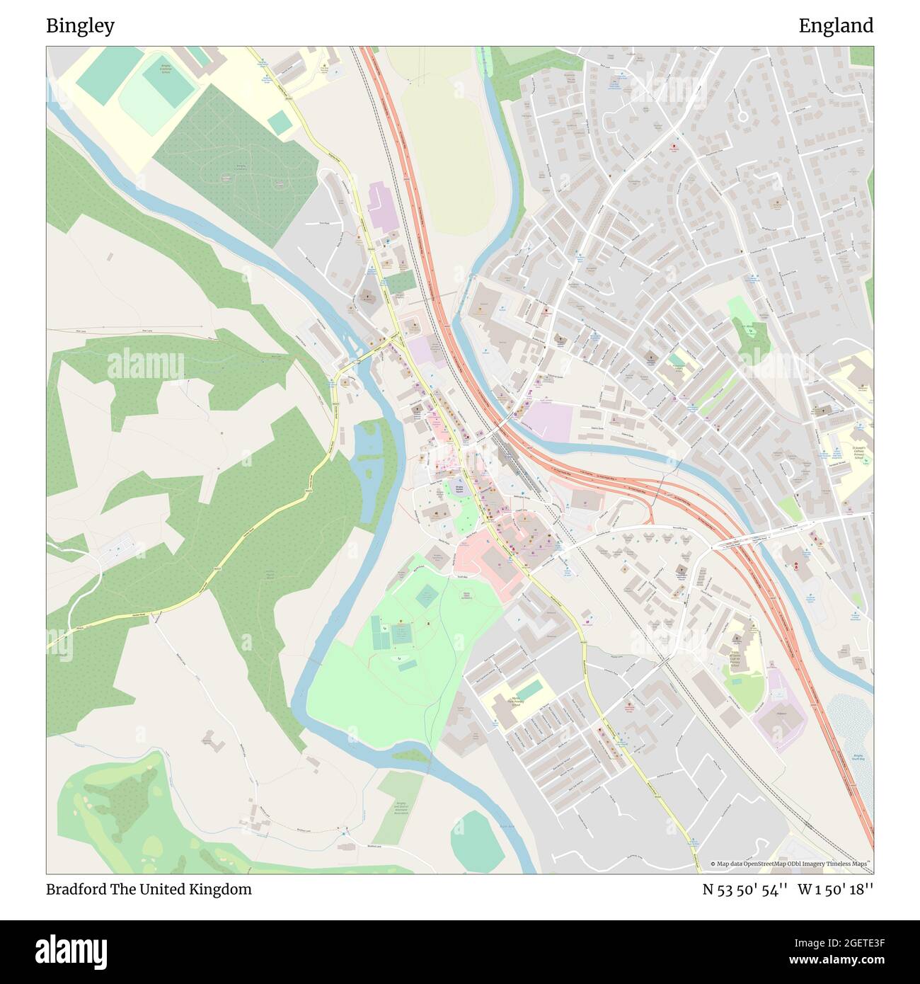 Bingley, Bradford, Großbritannien, England, N 53 50' 54'', W 1 50' 18 ...