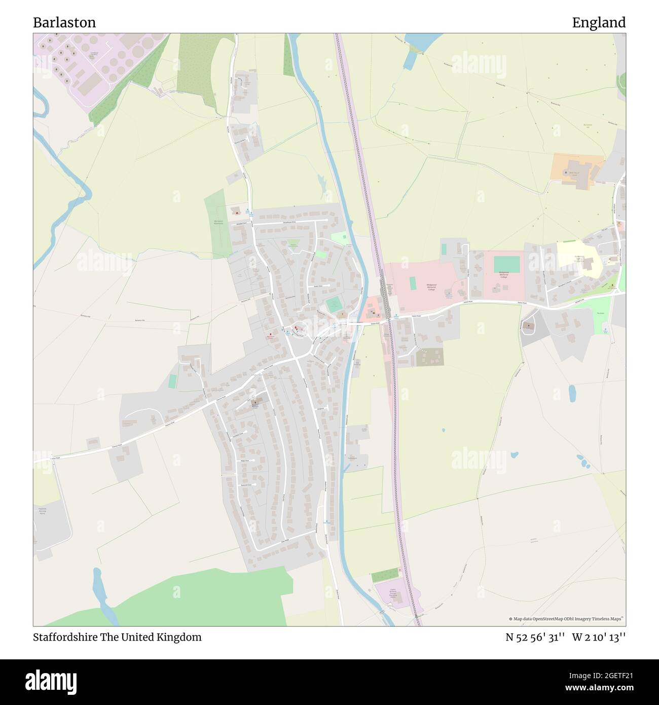 Barlaston, Staffordshire, Großbritannien, England, N 52 56' 31'', W 2 ...