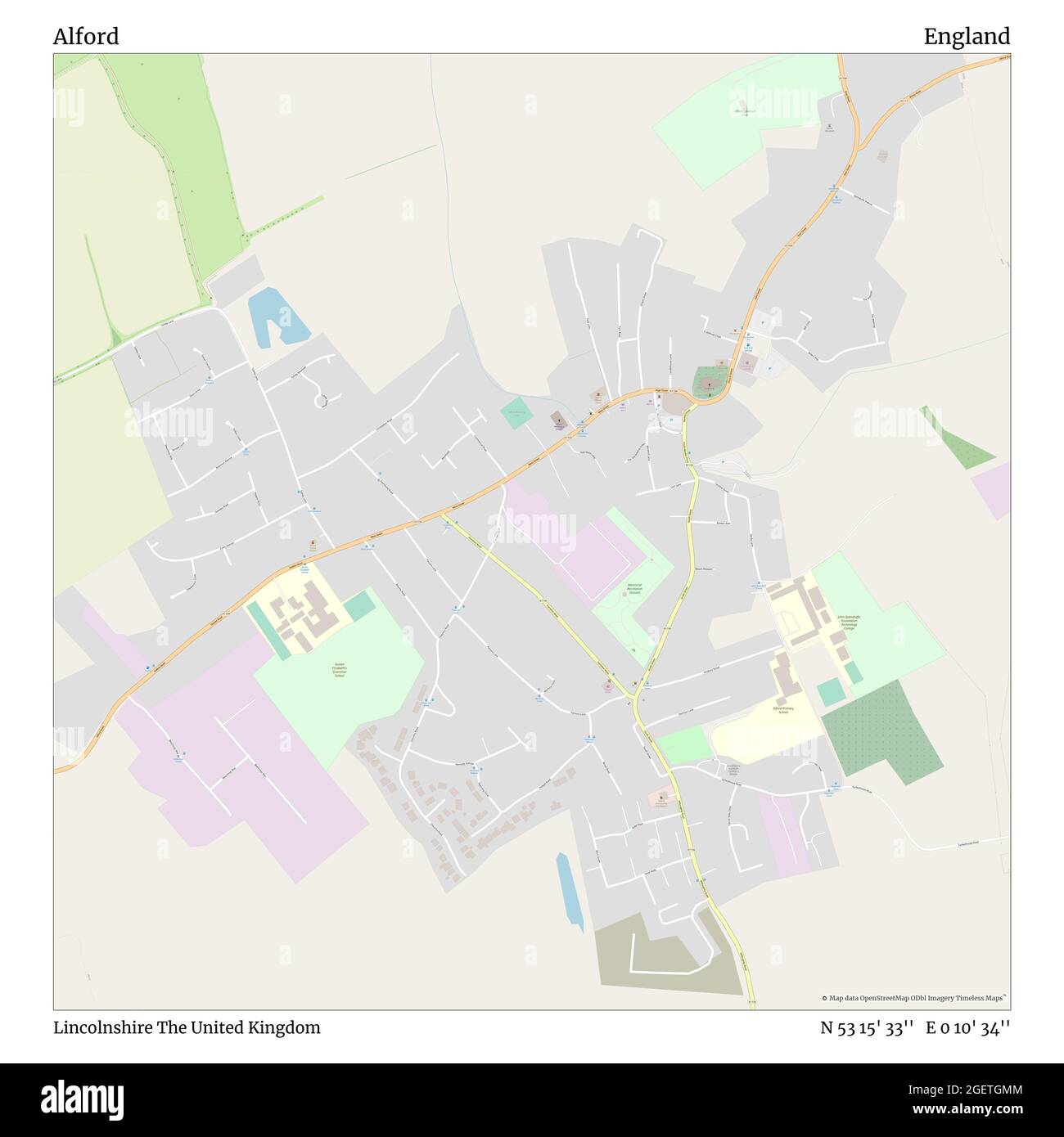 Alford, Lincolnshire, Großbritannien, England, N 53 15' 33'', E 0 10 ...