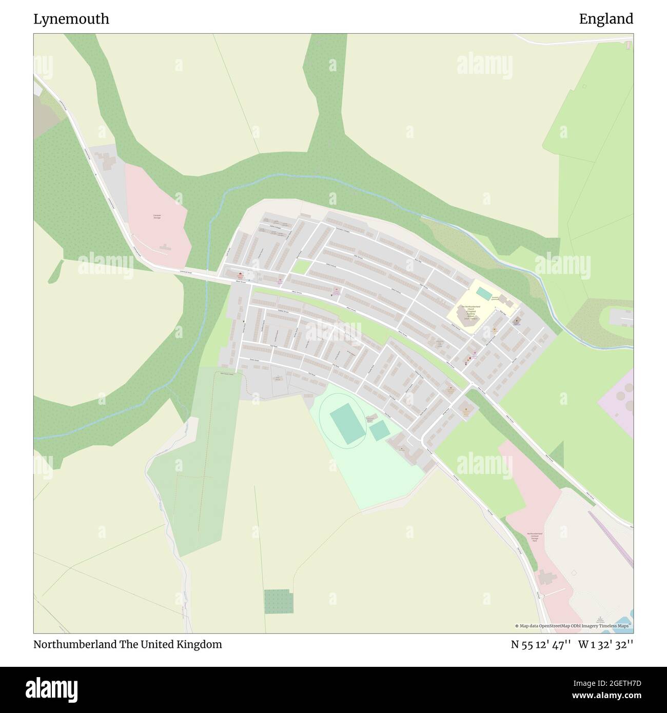 Lynemouth, Northumberland, Vereinigtes Königreich, England, N 55 12' 47 ...