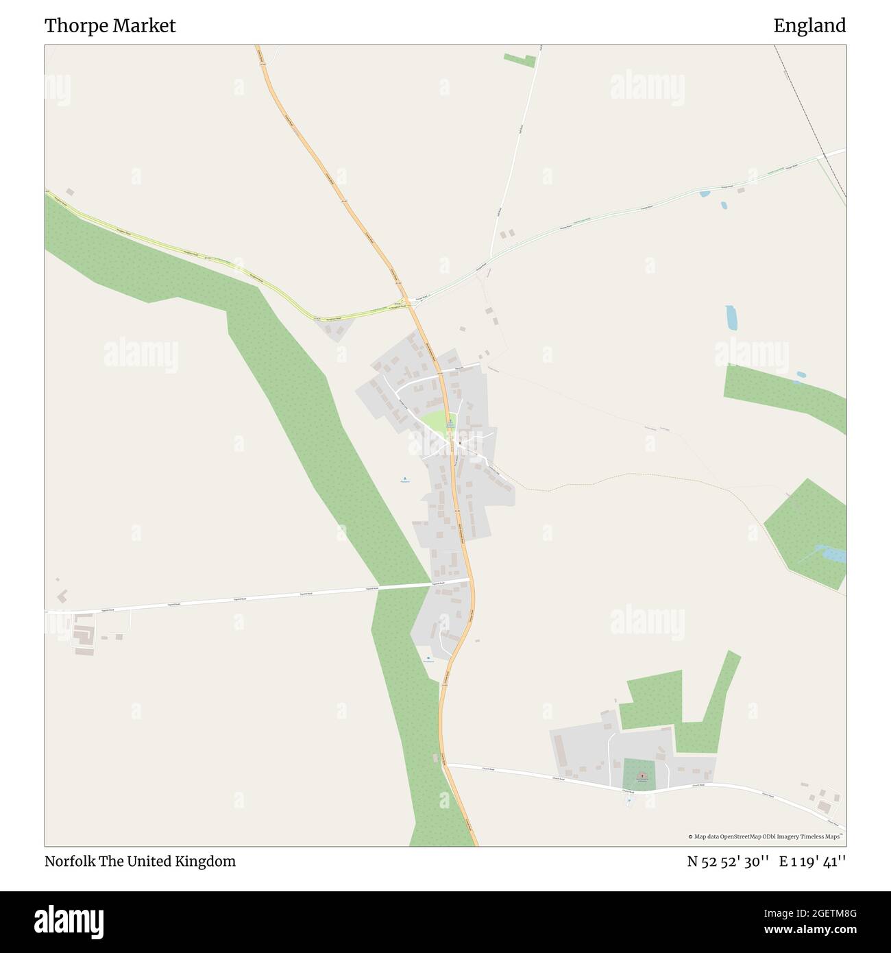 Thorpe Market, Norfolk, Großbritannien, England, N 52 52' 30'', E 1 19 ...
