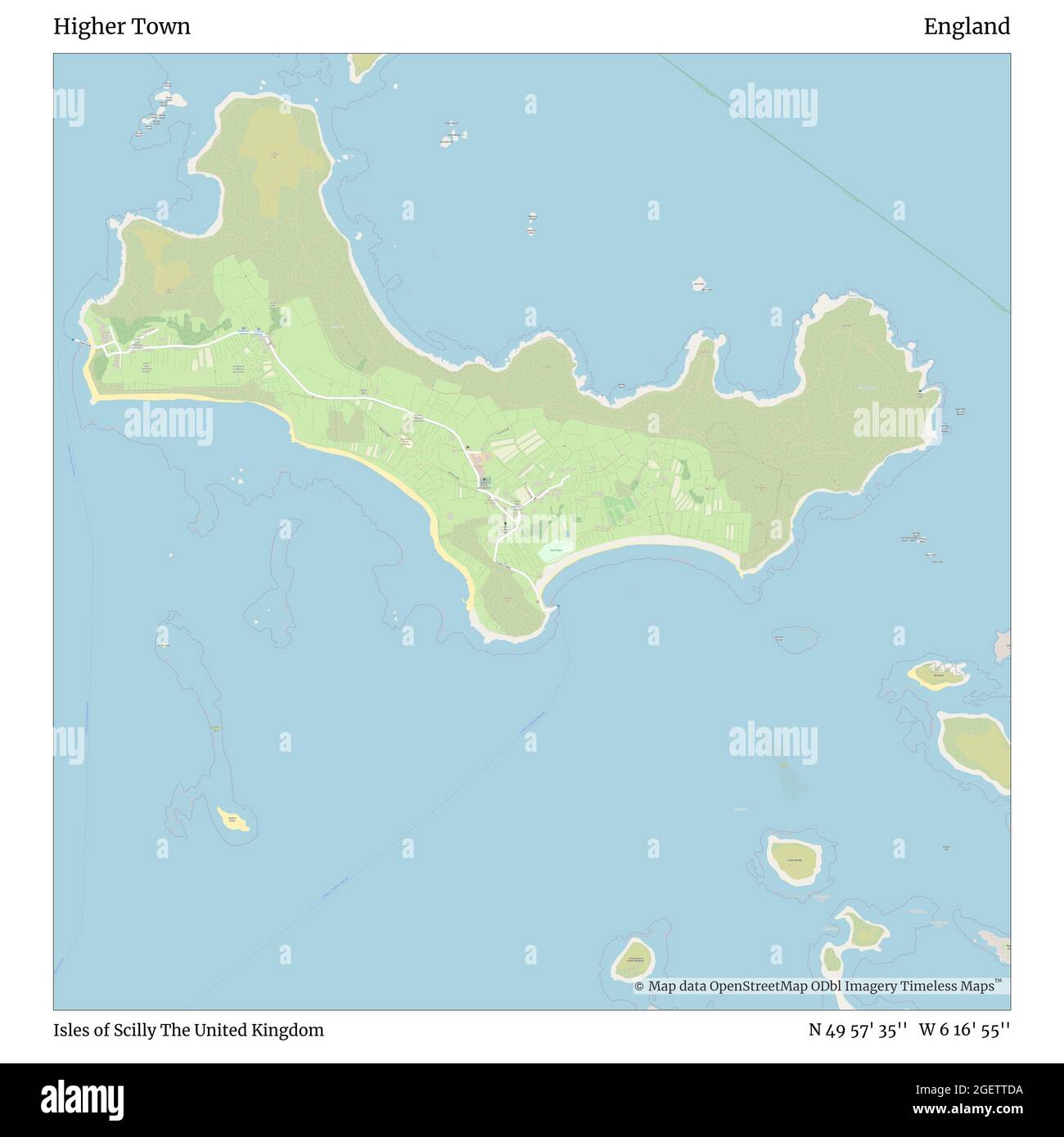 Higher Town, Isles of Scilly, Großbritannien, England, N 49 57' 35'', W ...