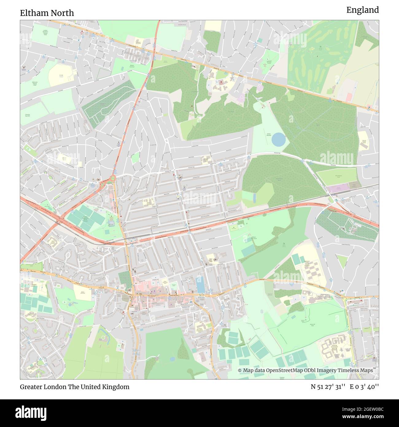 Eltham North, Greater London, Großbritannien, England, N 51 27' 31'', E ...