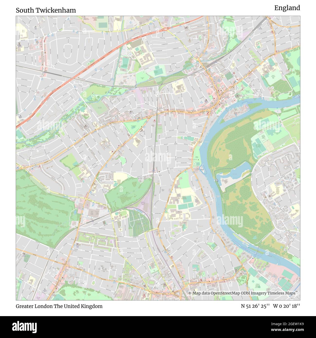 South Twickenham, Greater London, Großbritannien, England, N 51 26' 25 ...
