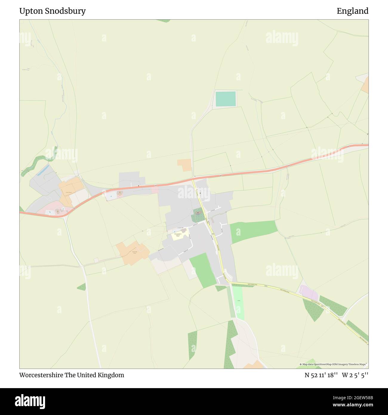 Upton Snodsbury, Worcestershire, Großbritannien, England, N 52 11' 18 ...