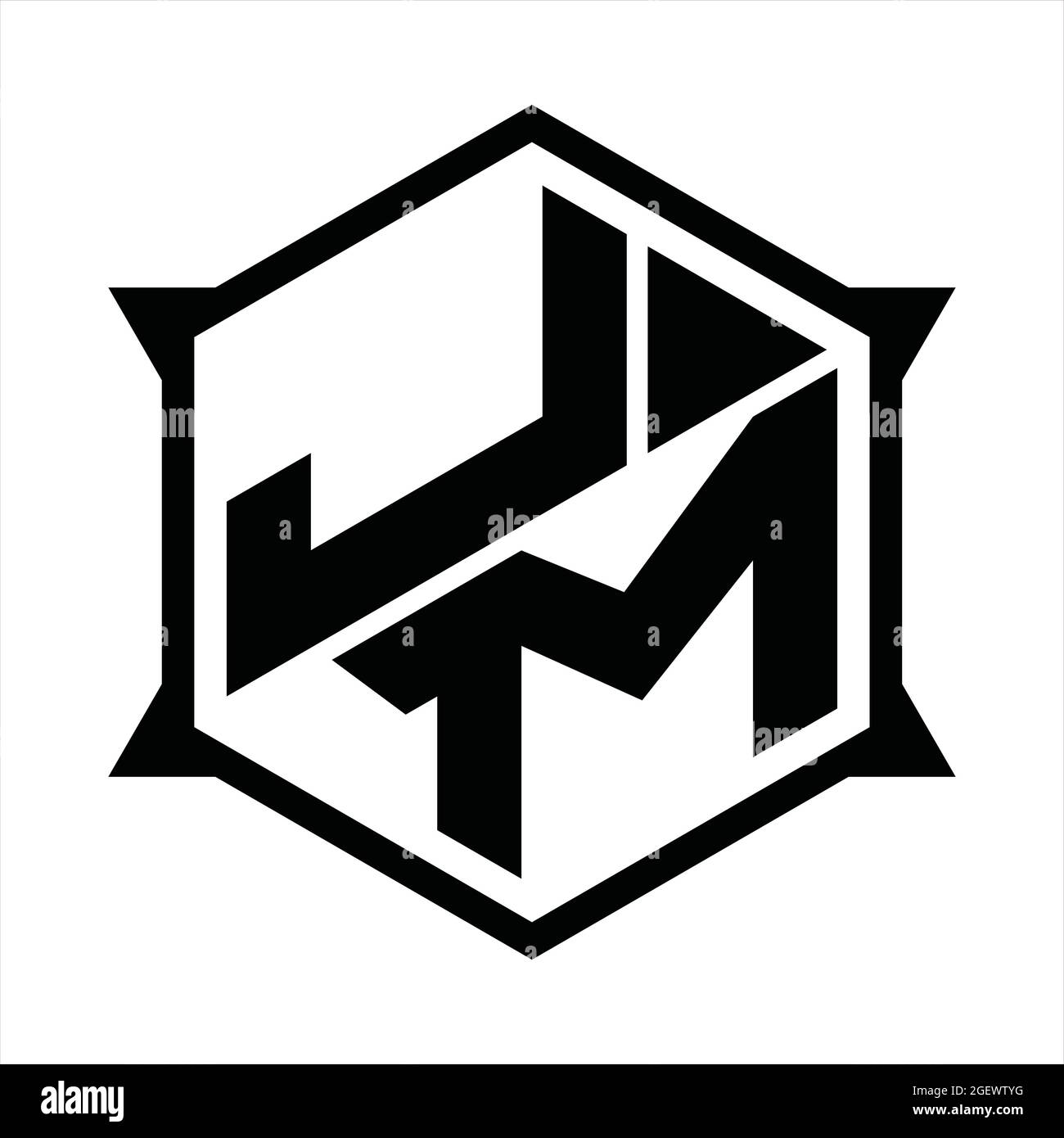 Jm initialen logo Stock-Vektorgrafiken kaufen - Alamy