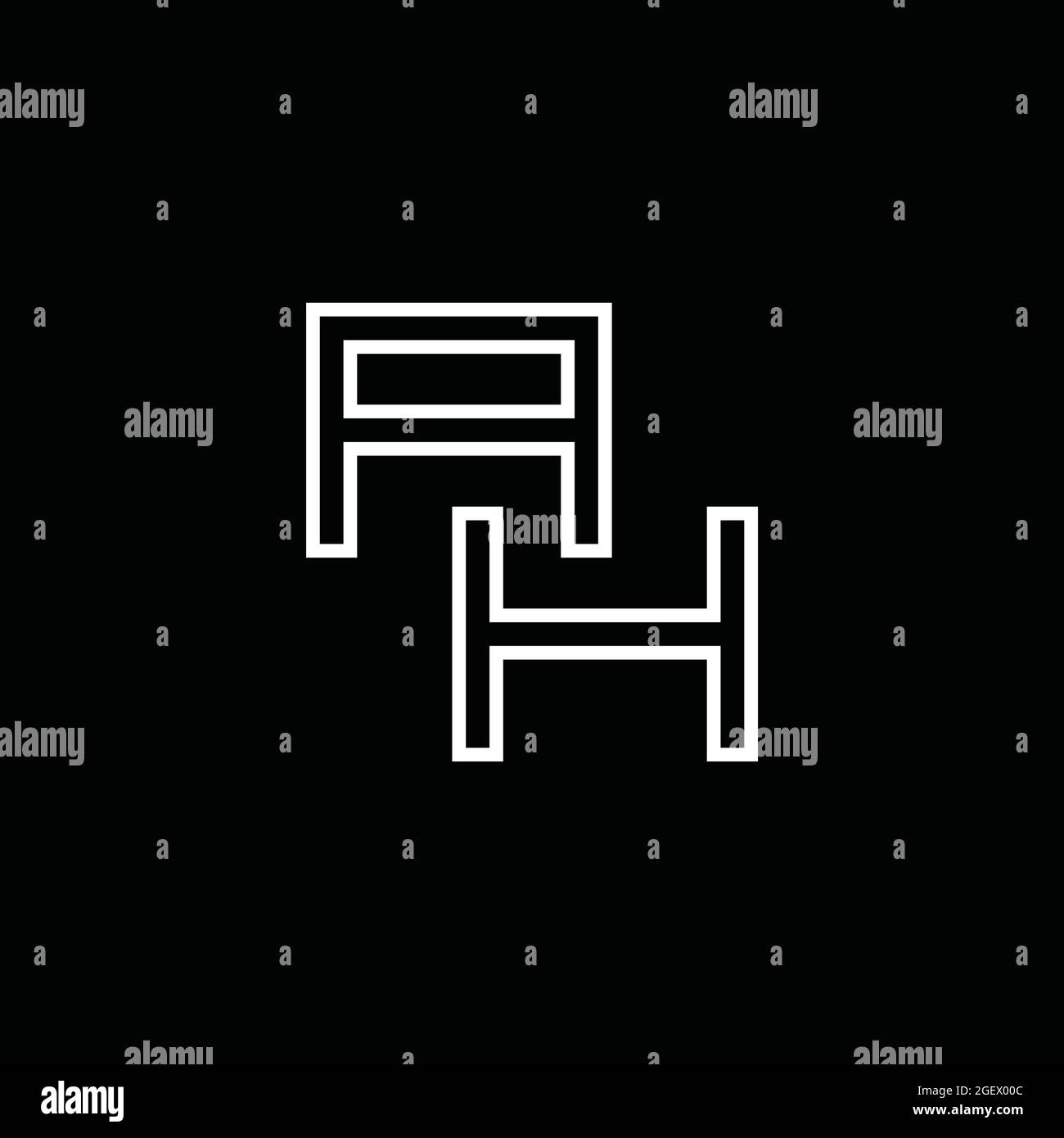 Logo und Symboldesign Mit Alphabet Ah und Buchstaben Stockfotos und ...