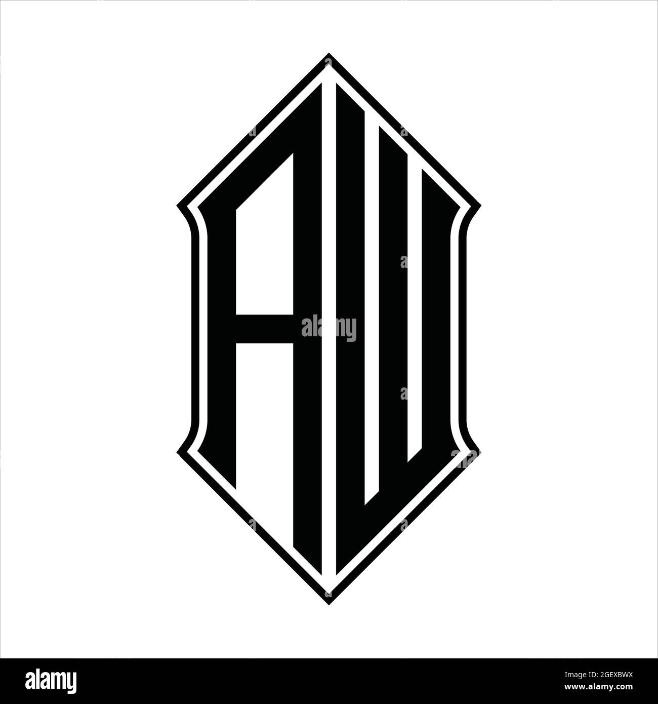 Aw logo design -Fotos und -Bildmaterial in hoher Auflösung – Alamy