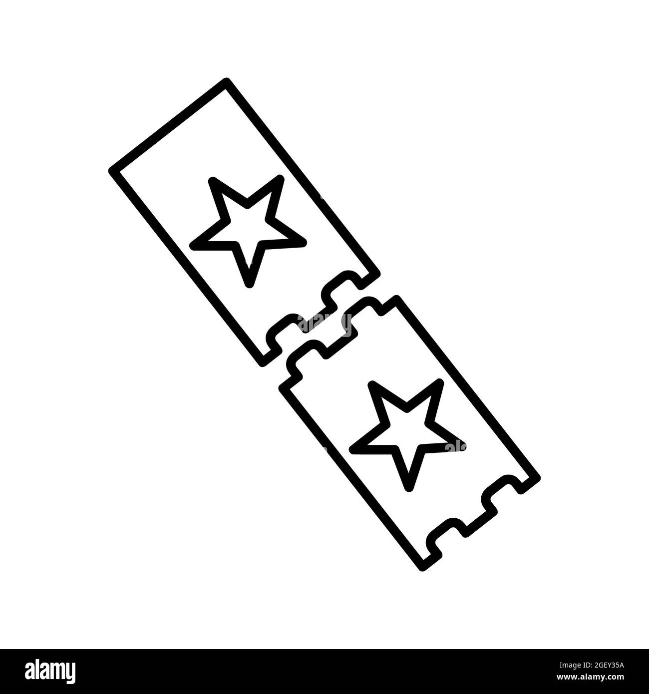 Ticket-Symbol. Flaches Piktogramm für Web. Linienhub. Einfaches Symbol ...
