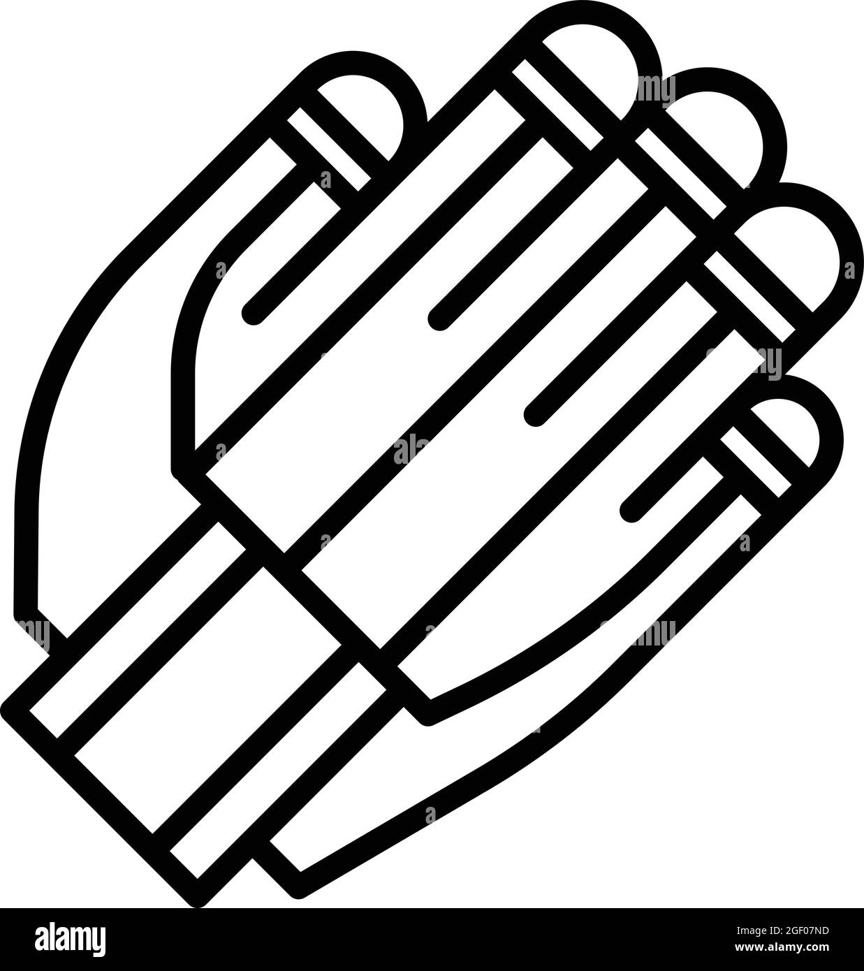 Exosuit Hand Symbol Umriss Vektor. Roboteranzug. Menschliche Zukunft ...