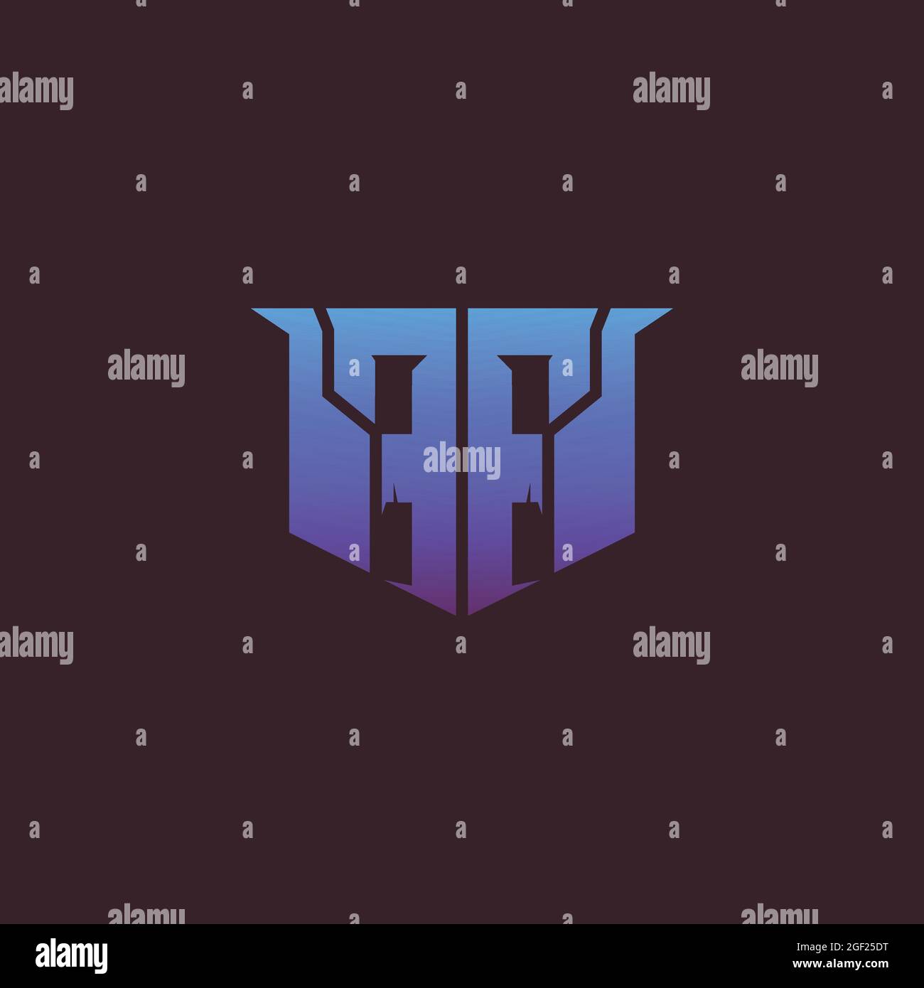 Doppelschild logo vektor -Fotos und -Bildmaterial in hoher Auflösung ...