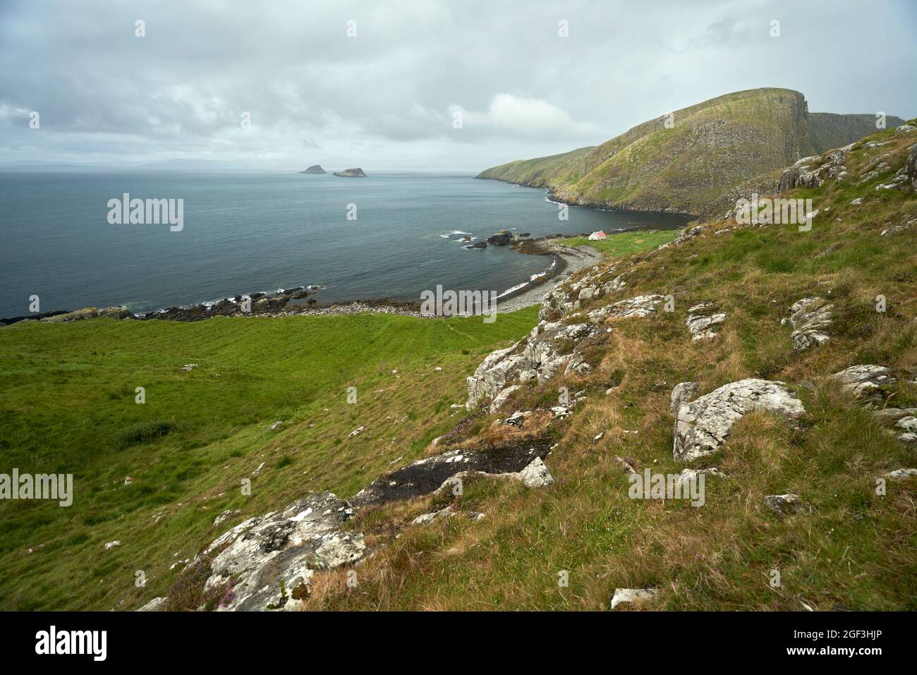 Das Haus oder das Häuschen auf Eilean an Taighe auf den Shiant Isles ...