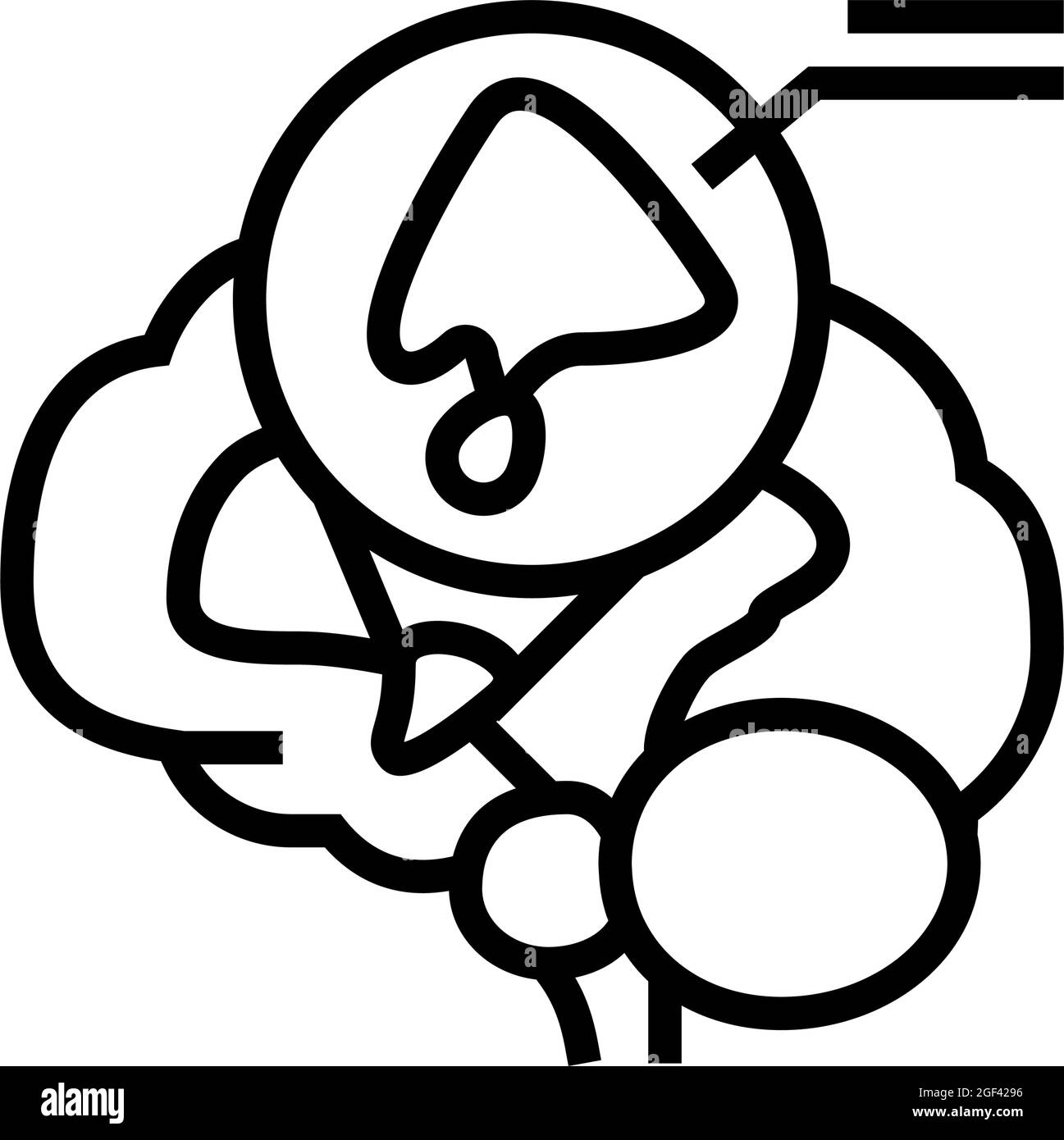 Abbildung des Symbols für die endokrinologische Linie des Hypothalamus ...