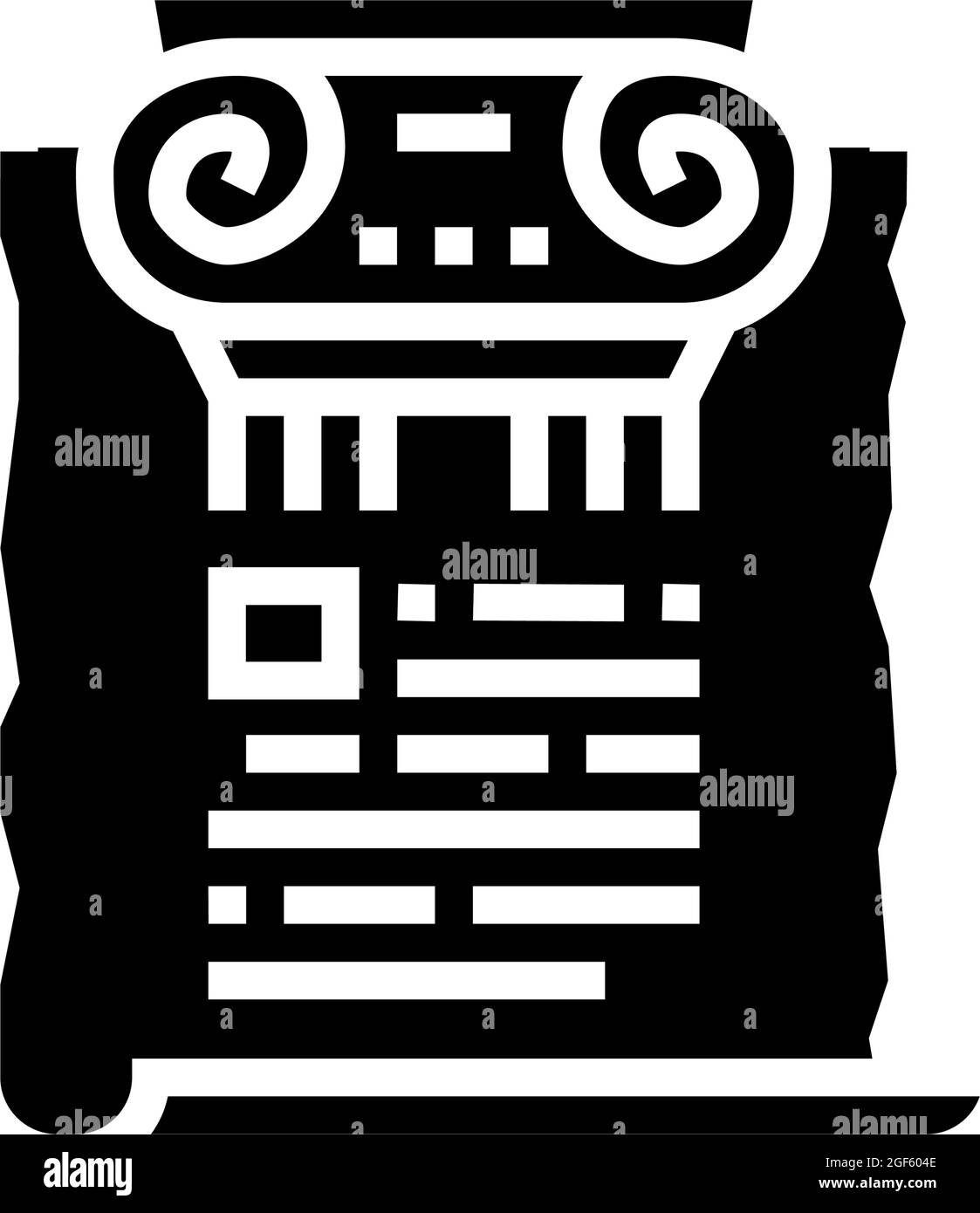 antikes rom Geschichte Glyphen Symbol Vektor Illustration Stock ...