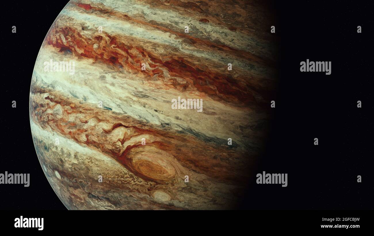 Jupiter Gas Giant Largest Planet Eye of Jupiter Swirls Exploration ...
