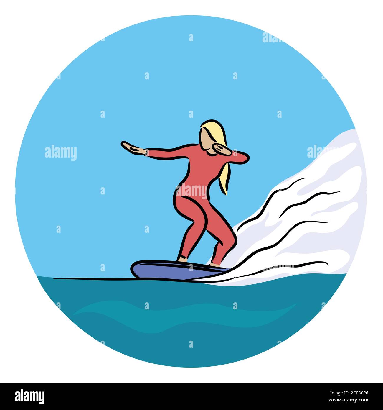 Beach girl bikini Stock-Vektorgrafiken kaufen - Alamy