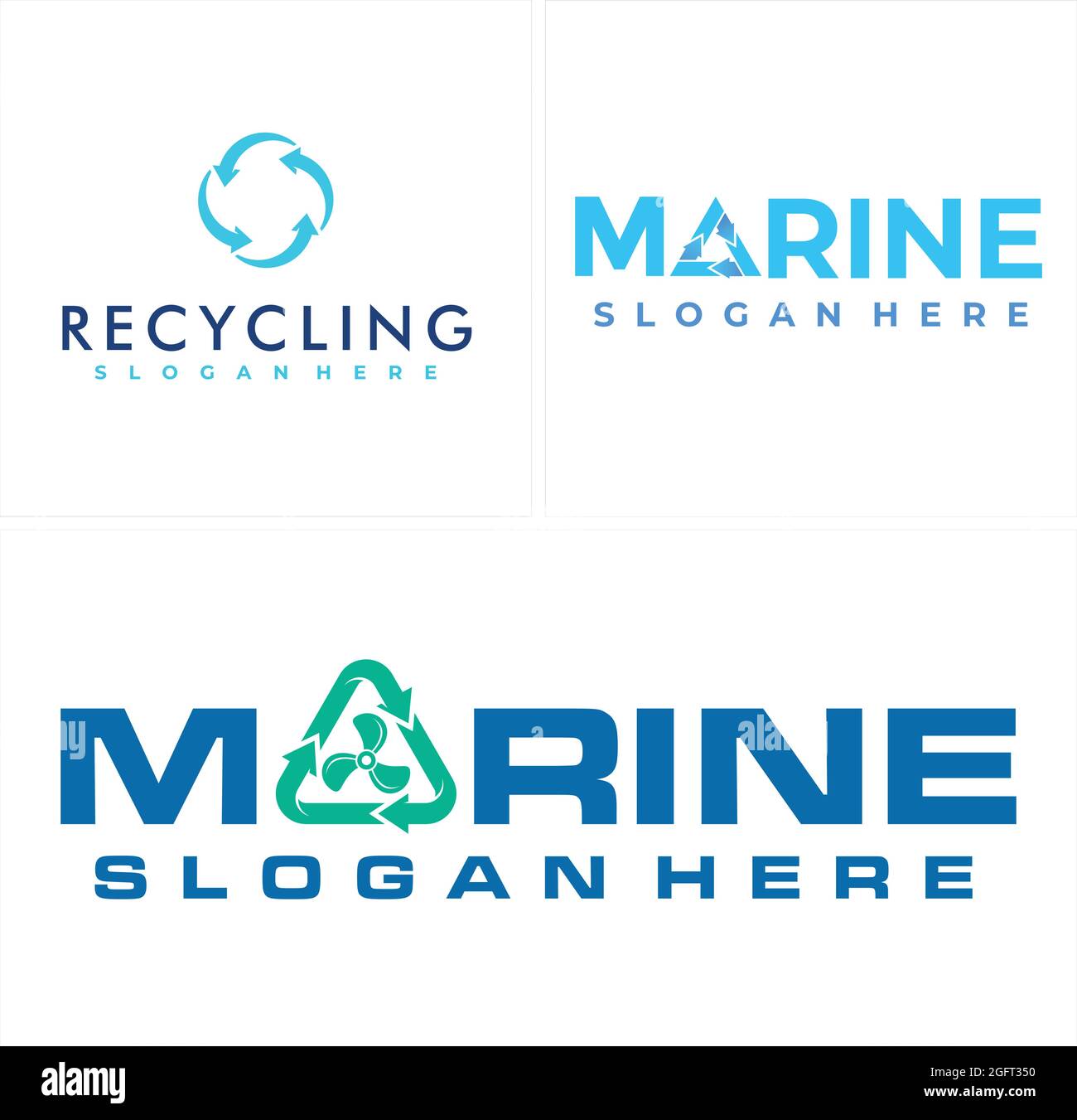 Waste management logo Stock-Vektorgrafiken kaufen - Alamy