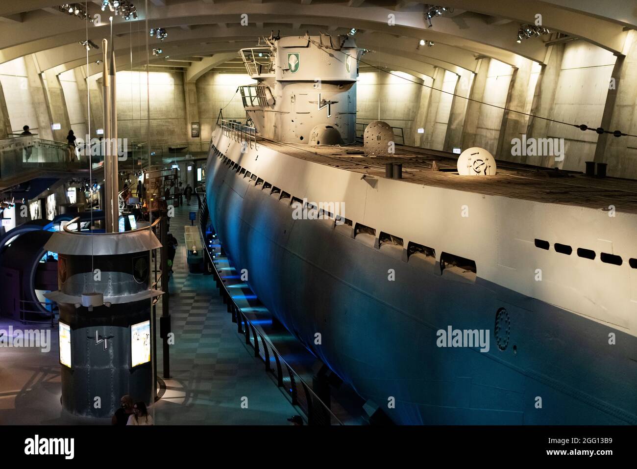 Das U-505 deutsche U-Boot (U-Boot) ist im Museum of Science and ...