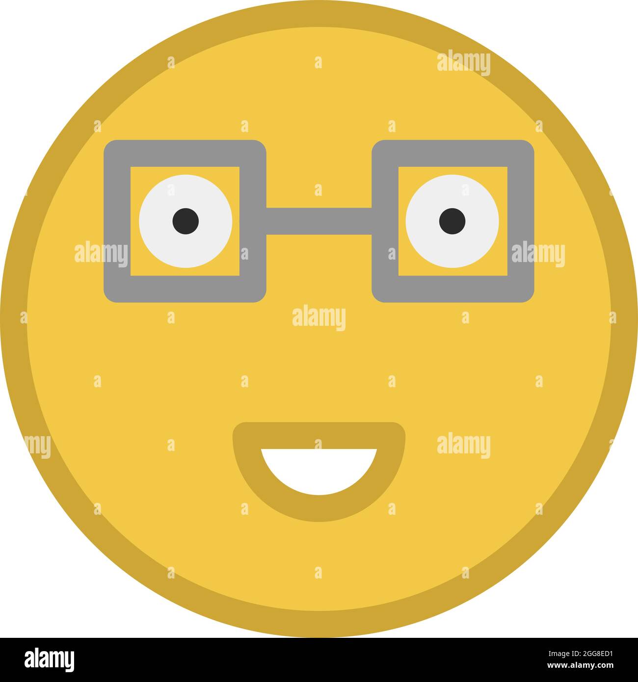Smiley with glasses Stock-Vektorgrafiken kaufen - Alamy