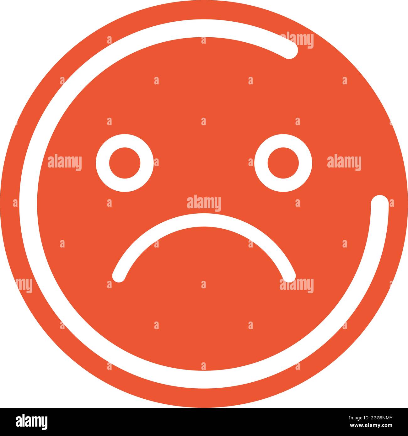 Sad emoticon isolated illustration -Fotos und -Bildmaterial in hoher ...