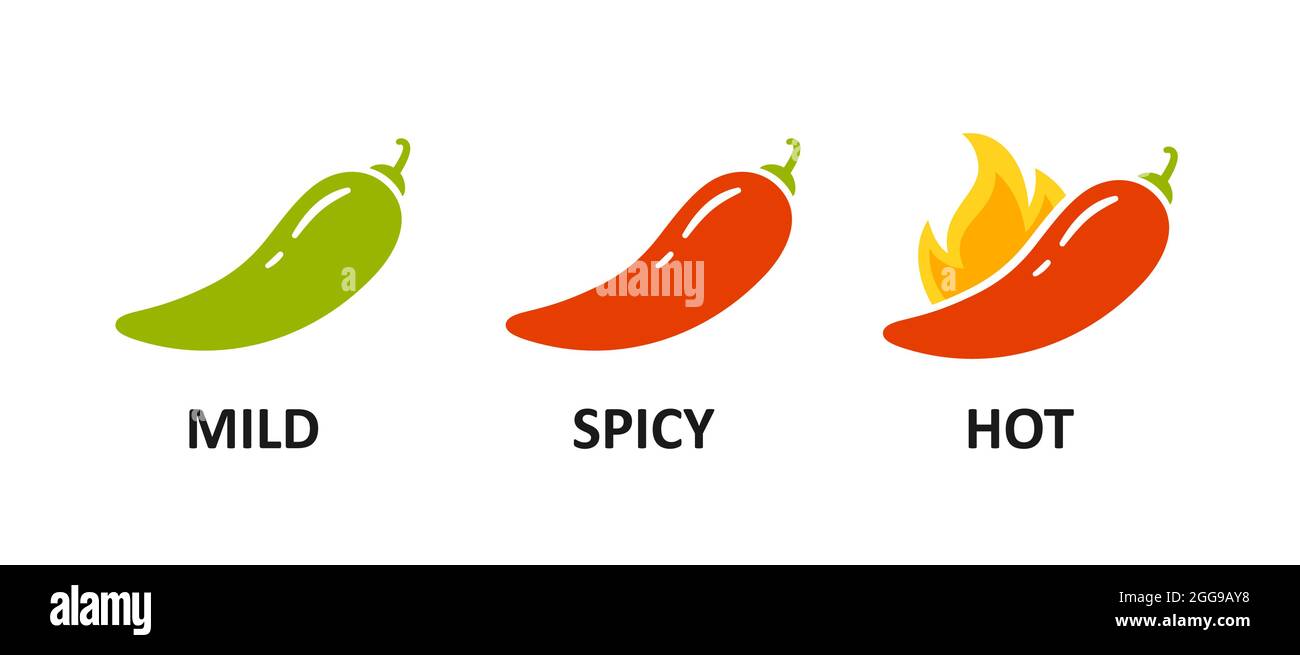 Gewürznoten - mild, würzig und scharf. Grüne und rote Chilischote ...