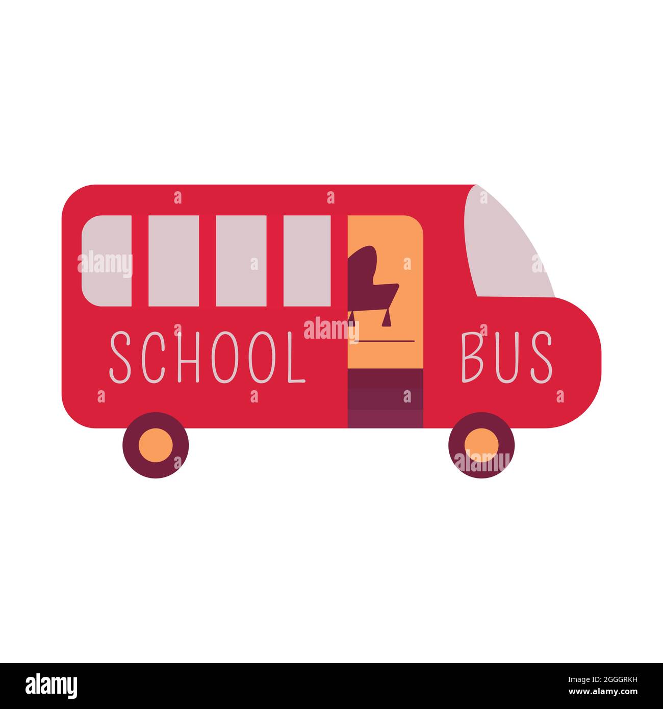 Roter schulbus Stock-Vektorgrafiken kaufen - Alamy
