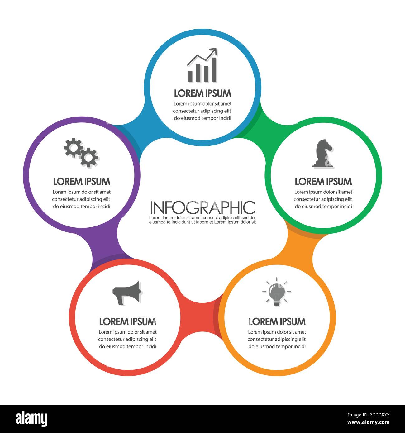 Infografik Charts Vorlage. Vector Illustration Stock-Vektorgrafik - Alamy