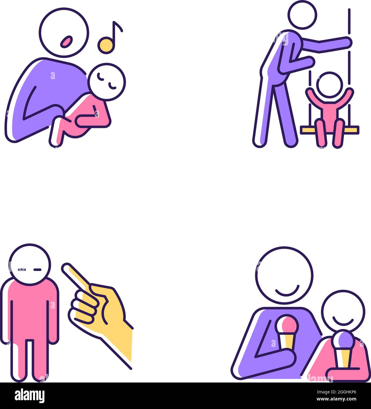 Kinder bestrafung Stock-Vektorgrafiken kaufen - Alamy