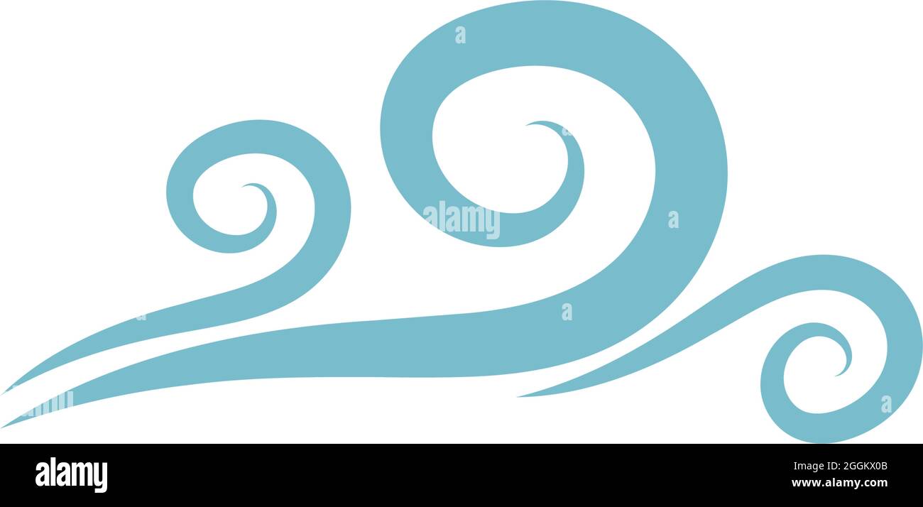 Wind Symbol Logo Design Vorlage Vektor Illustration Stock-Vektorgrafik ...