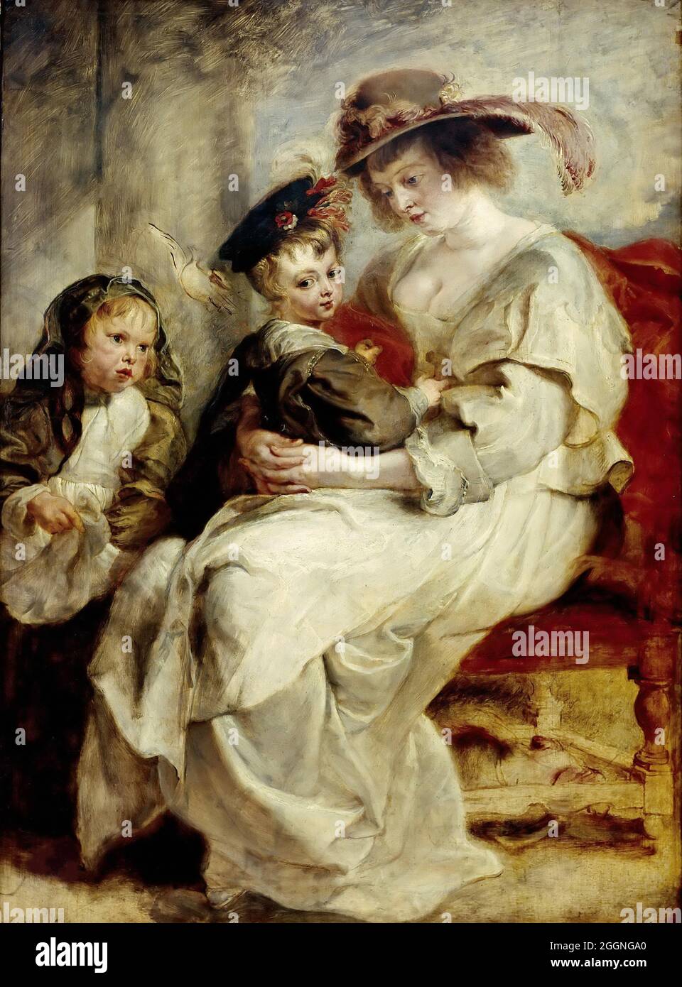 Helena Fourment mit zwei ihrer Kinder. Museum: Musée du Louvre, Paris ...