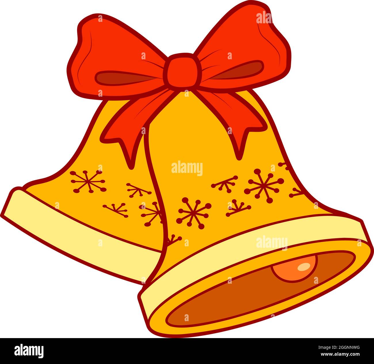 Weihnachten Cartoons Clip Art. Weihnachten Glocke Vektor Illustration ...